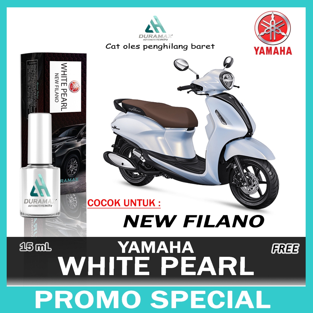 Jual CAT OLES PENGHILANG BARET MOTOR WHITE PEARL YAMAHA ALL NEW FILANO | Shopee Indonesia
