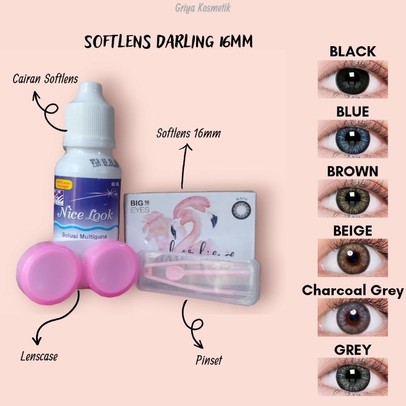 Jual [New Color] Paket Lengkap Softlens Darling Big Eyes Normal by X2 ...