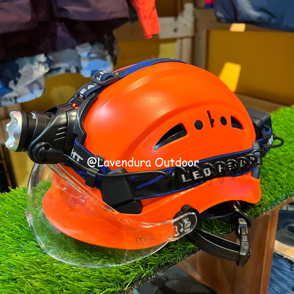 Jual Helm safety best with visor helmet rock climbing caving outbound ...