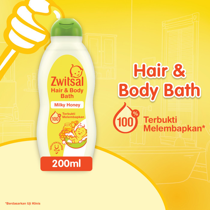 Jual ZWITSAL BB BATH NAT MILKY HONEY 200ML | Shopee Indonesia