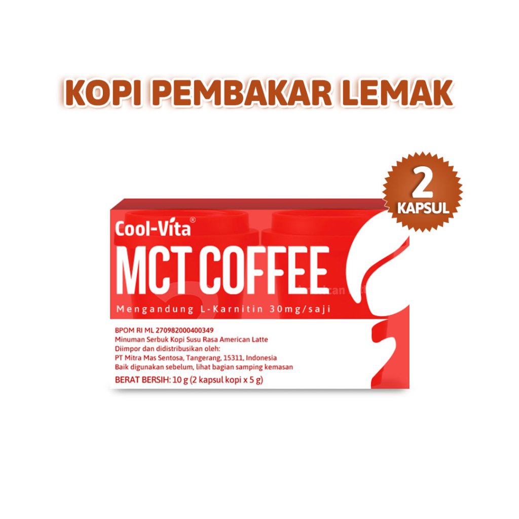 Jual [1 Box] Coolvita MCT Coffee Capsule American Latte Kopi Pembakar ...