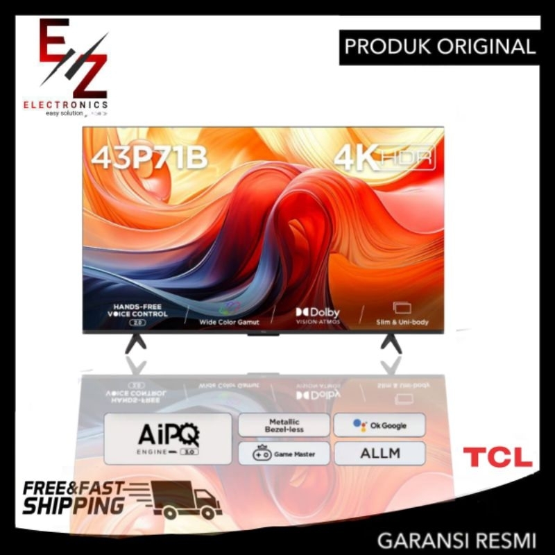 Jual TCL 43P71B LED GOOGLE TV 43 Inch - UHD 4K HDR - DOLBY ATMOS ...