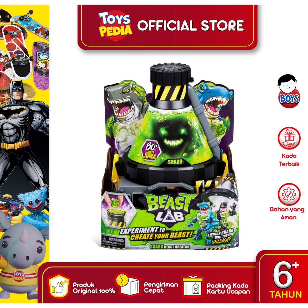 Jual Mainan Beast Lab Single Pack Shark Beast Creator | Shopee Indonesia