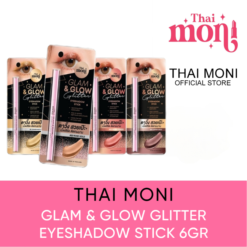 Jual Thai Moni Glam & Glow Glitter Eyeshadow Stick / Pensil Eyeshadow ...