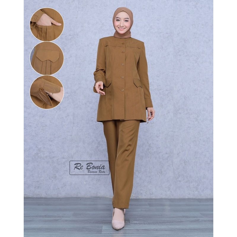 Jual blazer baju kerja kantor seragam Pemda baju khaki seragam Pemda asn baju Pemda pns | Shopee ...