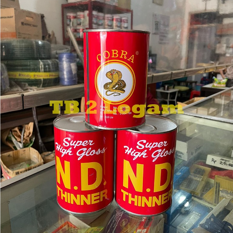 Jual Tiner Cobra Merah Thinner High Gloss ND 0,8 Liter / 1Kg | Shopee ...