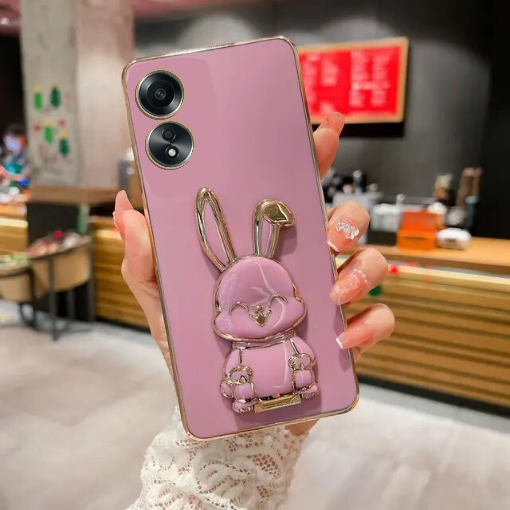 Jual Soft Case Oppo A58 4G A98 5G Reno 11 5G 11F 5G Casing Elektro Plating Free Stand Holder ...