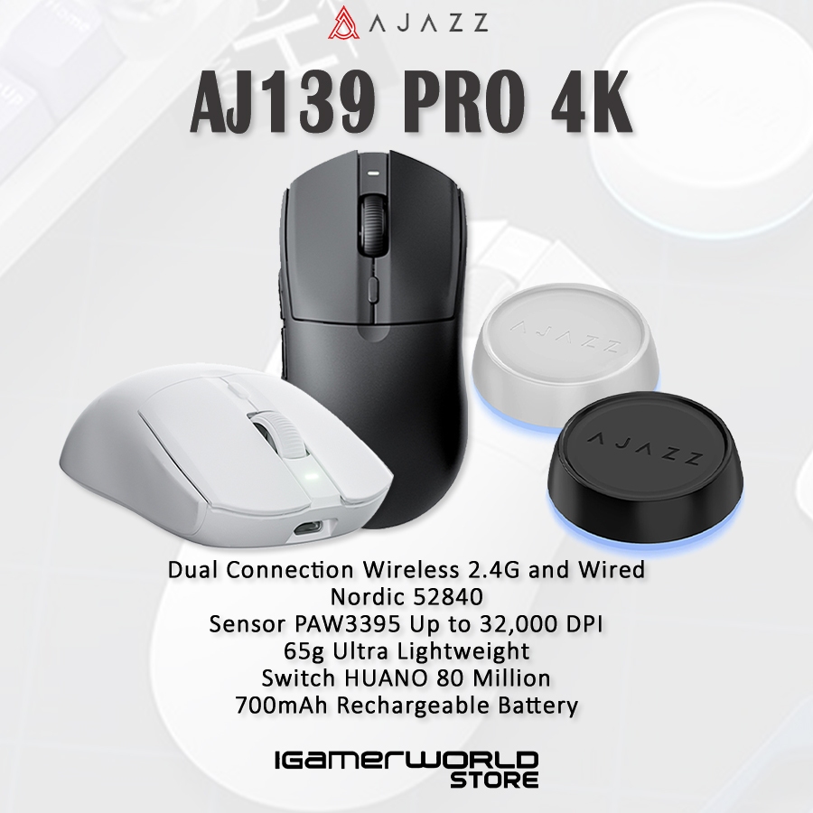 Jual Ajazz AJ139 Pro 4K Dual Mode Wireless Gaming Mouse | Shopee Indonesia