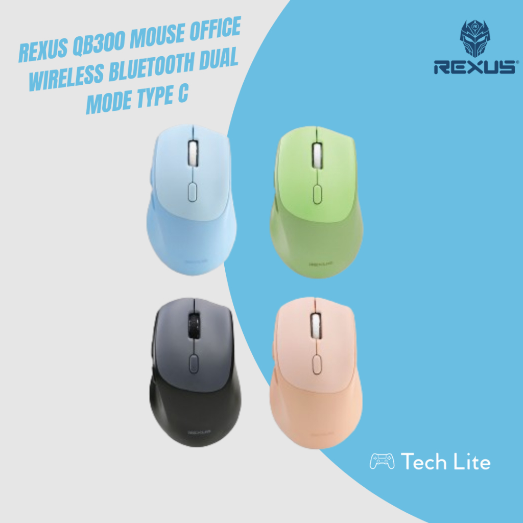 Jual Rexus QB300 Mouse Office Wireless Bluetooth Dual Mode Type C ...