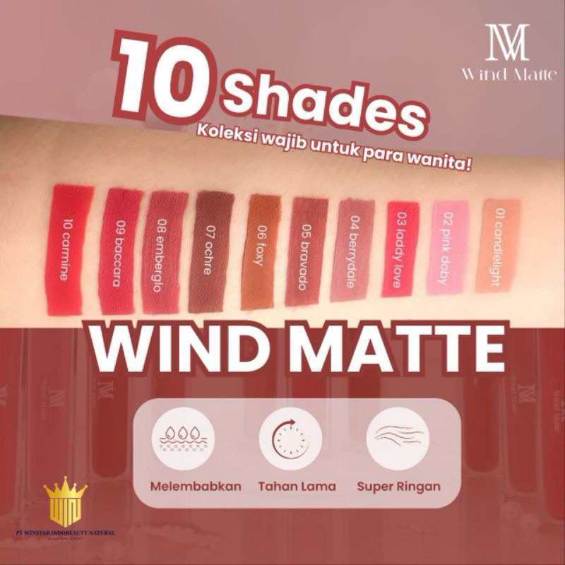 Jual WIND MATTE LIP CREAM VIRAL WINDMATTE ORIGINAL | Shopee Indonesia