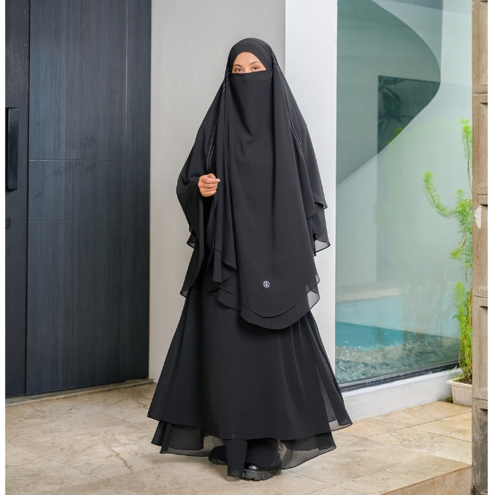 Jual Gerai Hawa - Shayma Gamis Set Hijab Kerudung French Khimar Syar'i ...