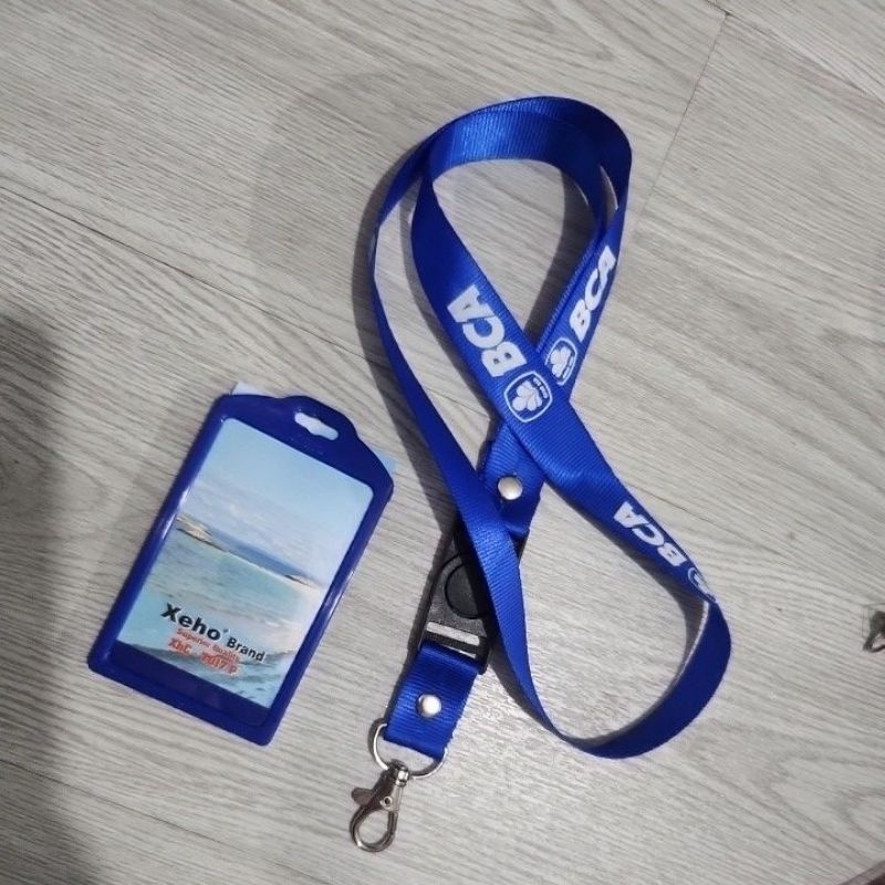 Jual BANK BCA Lanyard ID CARD/ (Paket Murah) tali dan xeho | Shopee ...