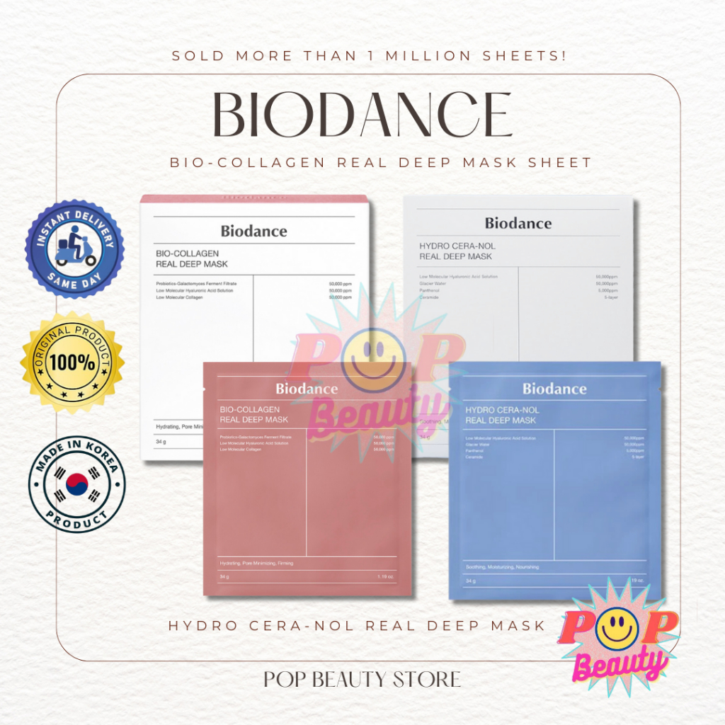 Jual Biodance Collagen Mask Hydro Ceranol Real Deep Mask 1 box Hydrogel ...