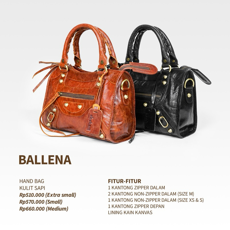 Jual Tas Kulit Wanita ABEKANI BALLENA BAG Tas Selempang Tas Bahu Tas ...