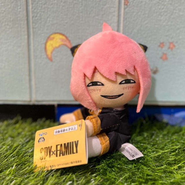 Jual Boneka Plush Anime Spy X Family Anya Forger Sitting Smiling Mascot ...