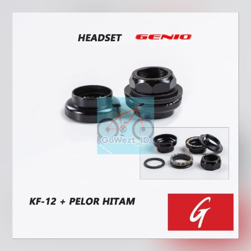 Jual Head Set Komfork Mangkok Stir Sepeda GENIO Standar 22.2 Hitam KF ...