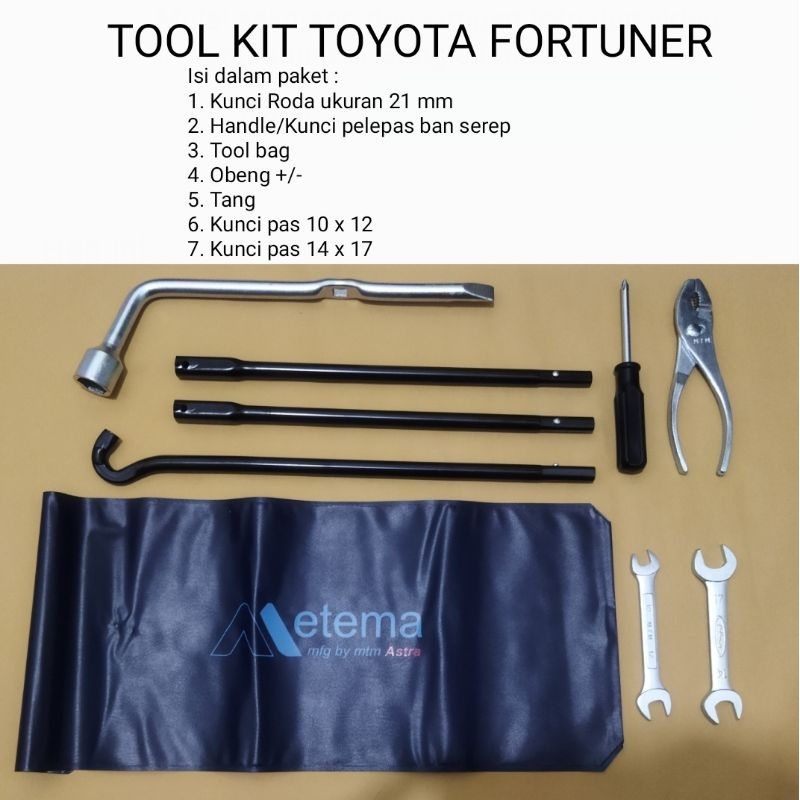 Jual Paket Kunci Roda Fortuner / Innova Reborn( kunci roda,handle ...