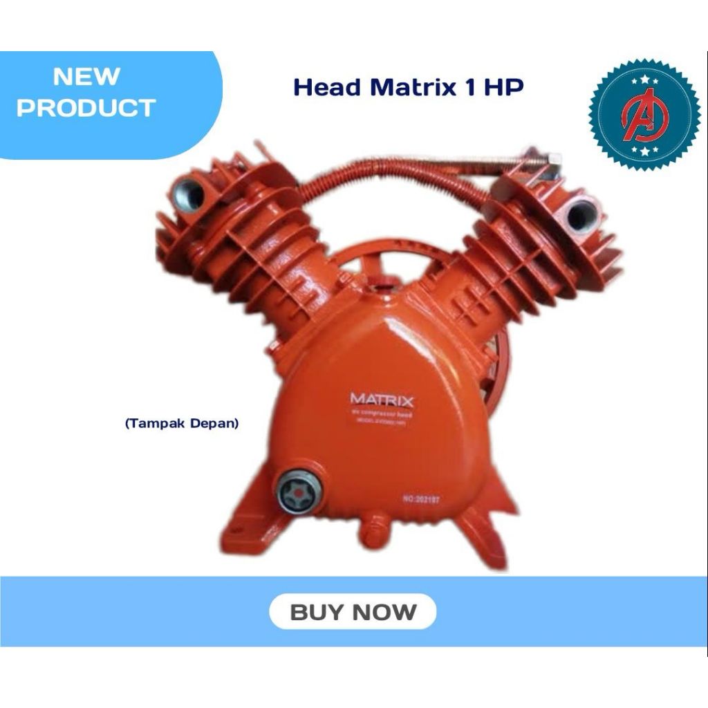 Jual Kepala Kompresor Matrix DV2065 1HP/ Bare Air Head Compressor ...