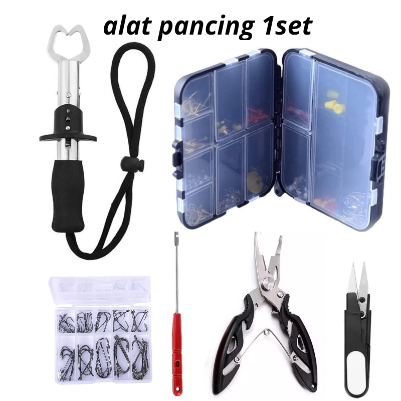 Jual Peralatan mancing set tang kail pancing mata kail kotak kail ...