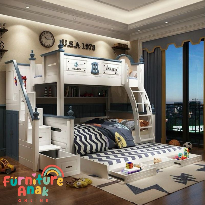 Jual Tempat Tidur Tingkat Tangga Laci | Shopee Indonesia