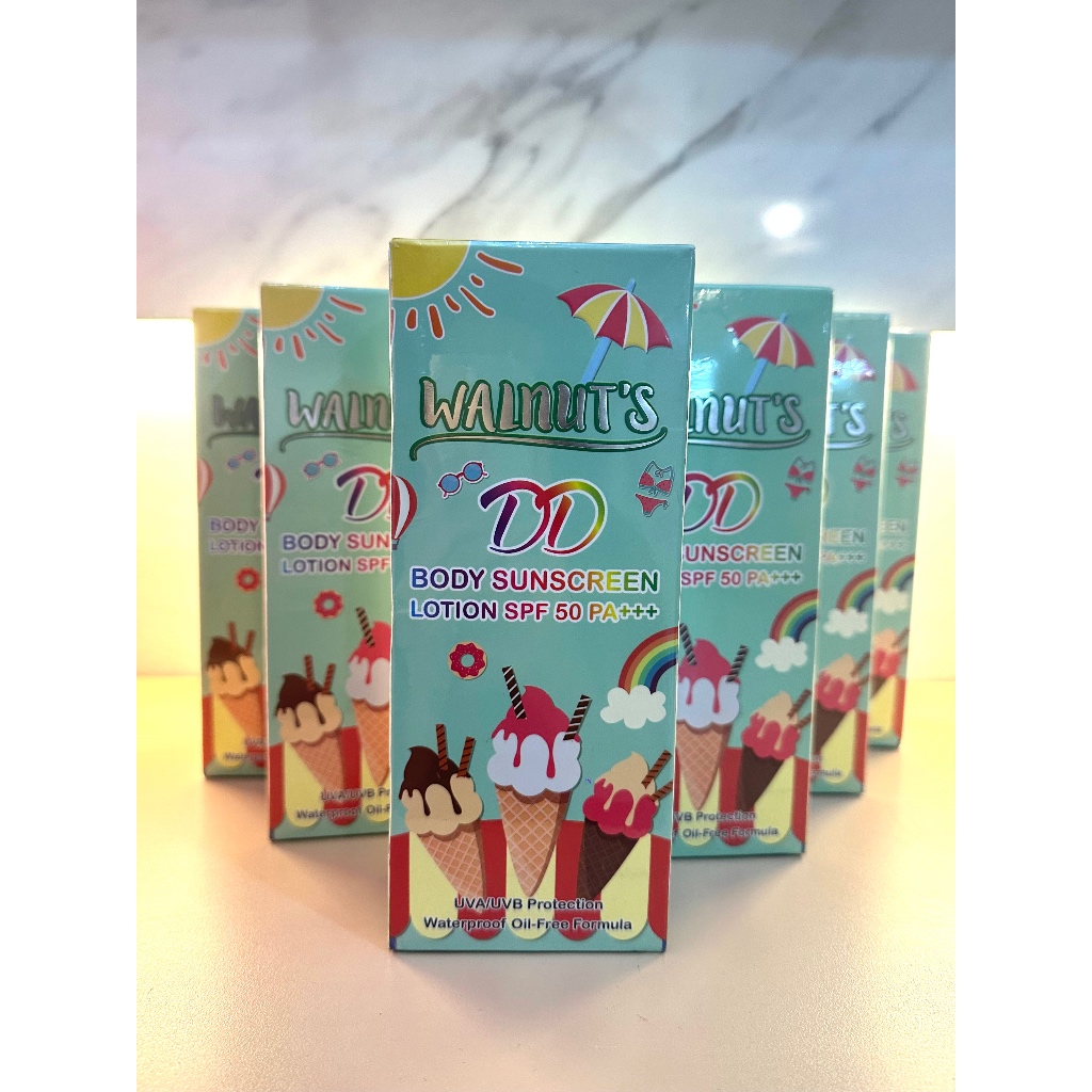 Jual WAlNUTS DD BODY Sunscreen Lotion SPF 50 PA++ Original Thai 100% ...