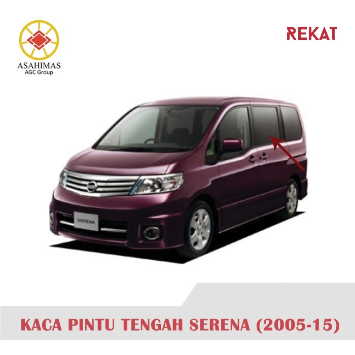Jual KACA PINTU TENGAH NISSAN SERENA 2005-2014 KANAN/KIRI TEMPERED ...