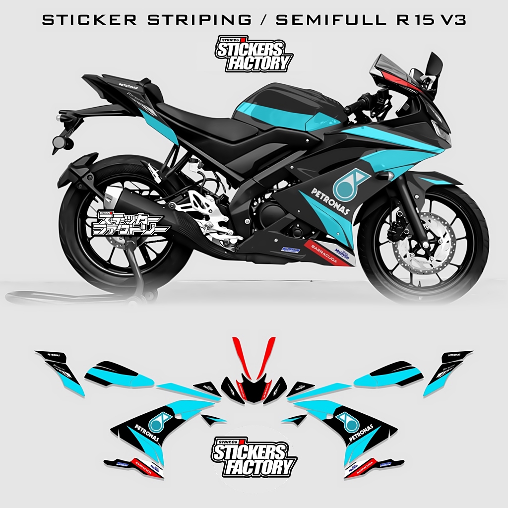 Jual STIKER STICKER STRIPING YAMAHA R15 V3 / MOTIF 1 / R15 MOTIF ...