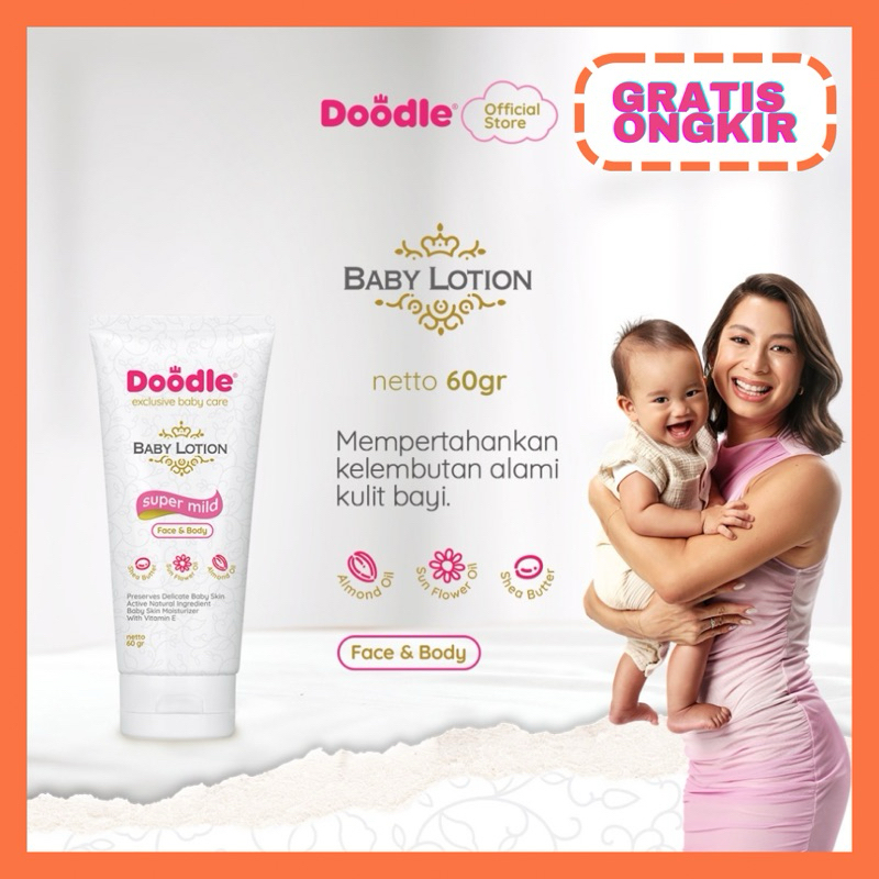 Jual Doodle Baby Lotion body face cream bayi 60 gr | Shopee Indonesia