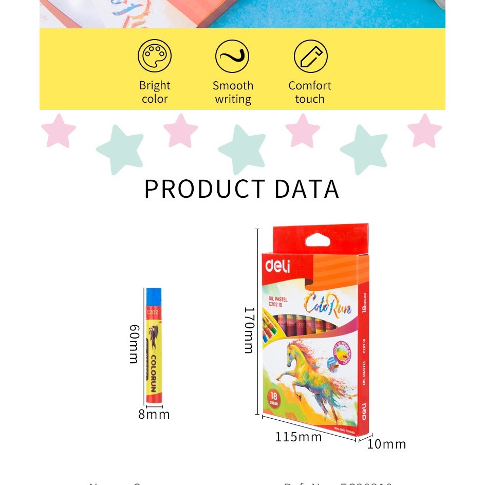 Jual Crayon Deli EC20200 / EC20210 Oil Pastel Rich Color | Shopee Indonesia