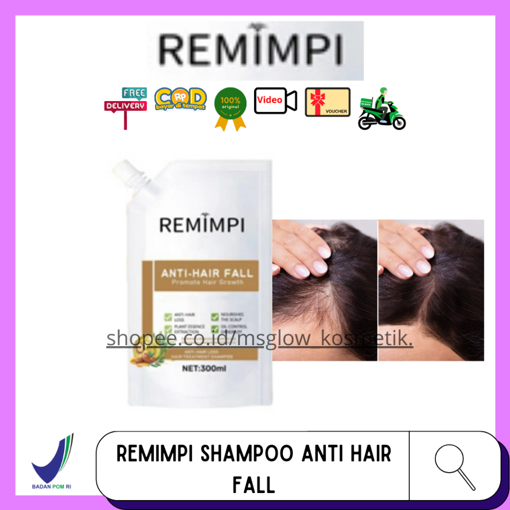 Jual REMIMPI Shampo Anti Hair Fall Penumbuh Rambut Original - Perawatan ...