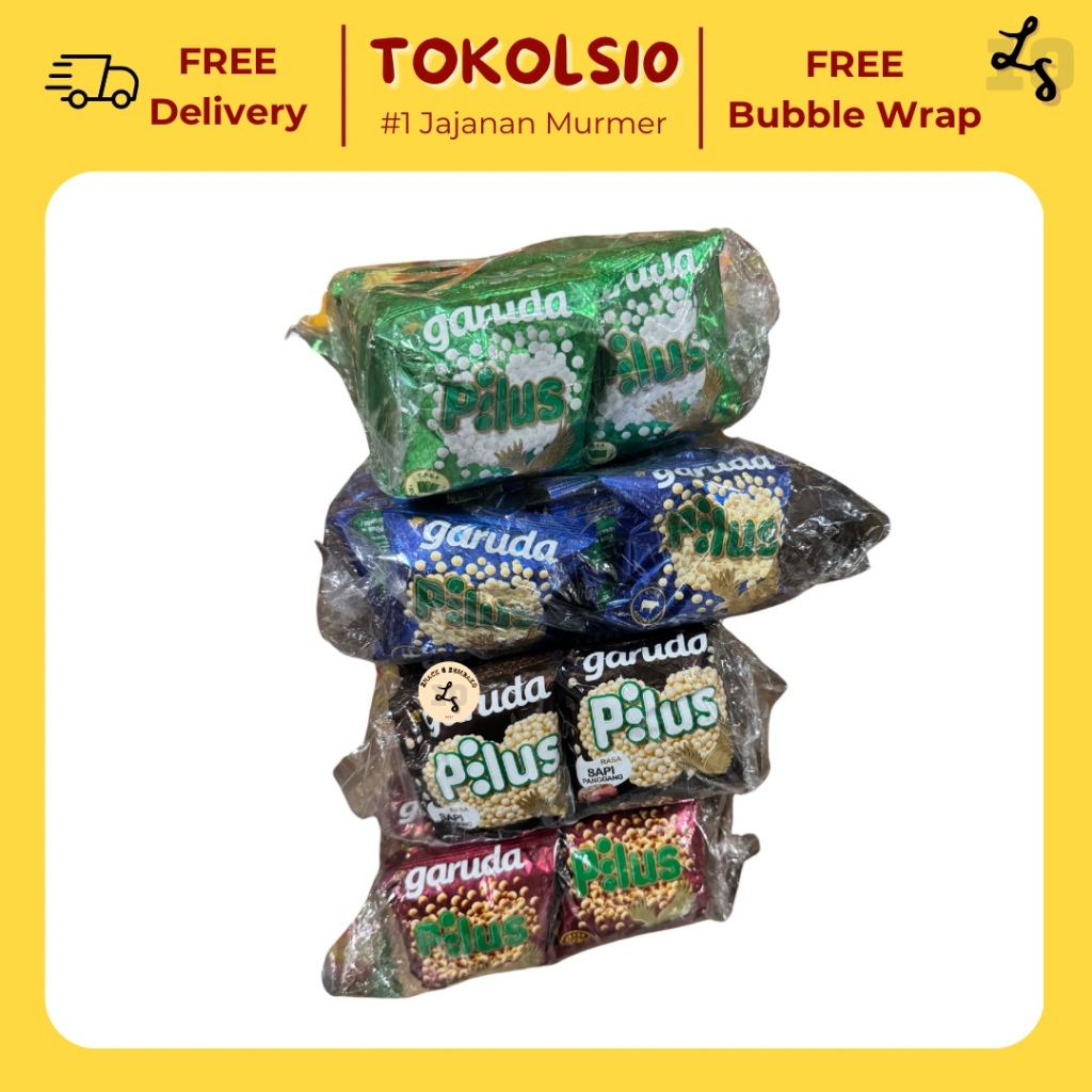 Jual Kacang Garuda Pilus Rasa Mi Goreng/ Rendang Sapi 1 Pack Isi 20 pcs ...