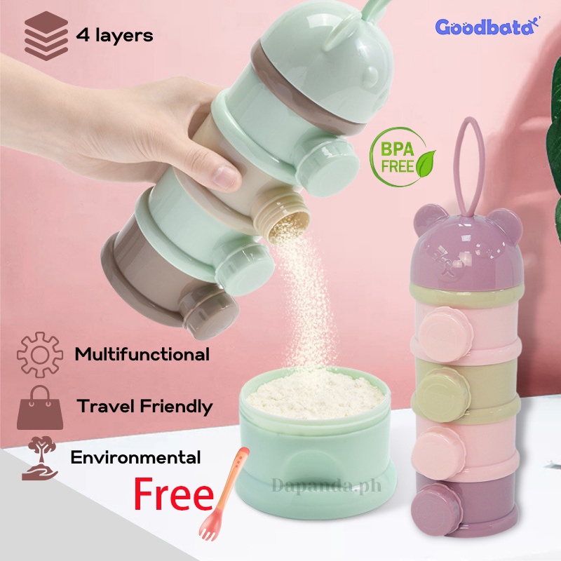 Jual 【Goodbata】4 Layers Baby Milk Storage Powder Container Feeding Case ...