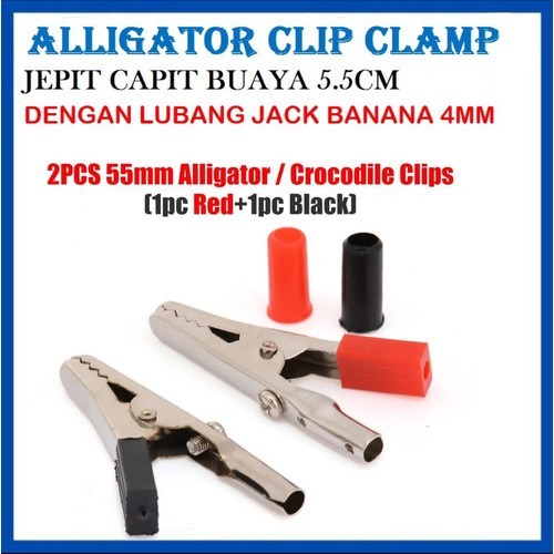 Jual Jepit Capit Buaya Besar 4.5cm Aki Accu Alligator Clip Test Probe ...
