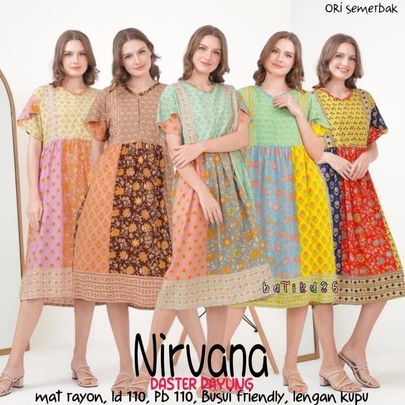 Jual SEMERBAK BATIK ORI DASTER PAYUNG PREMIUM NIRVANA LENGAN KUPU ...