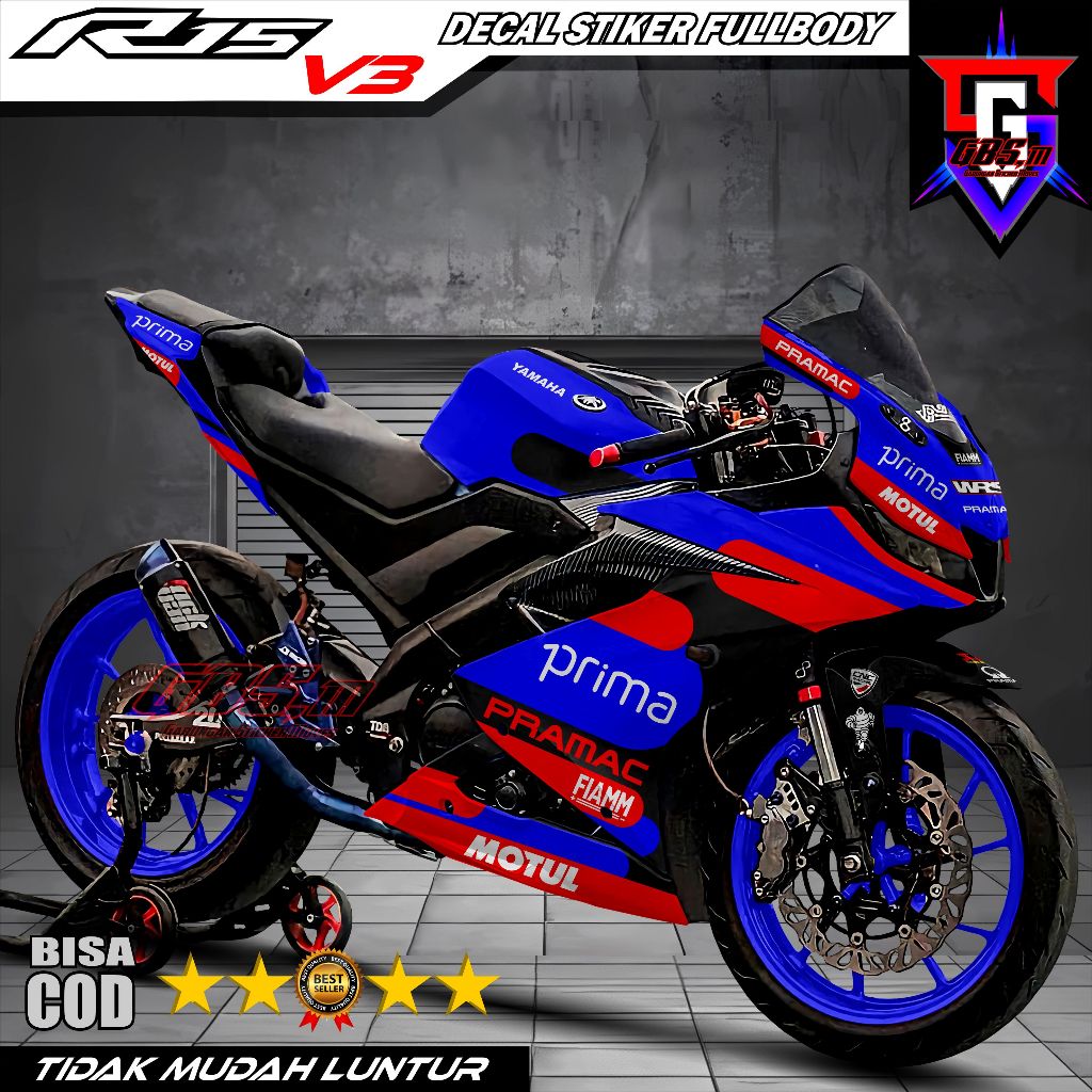 Jual Decal R15 V3 Decal Stiker Yamaha R15 V3 Fullbody Moif Recing Decal ...