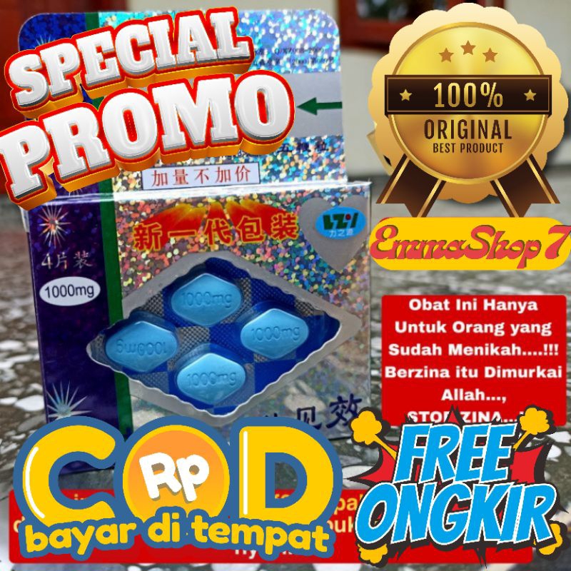 Jual (Privasi Dijamin Aman) Wubianli/Pil BIRU CHINA 1000mg vgr China ...