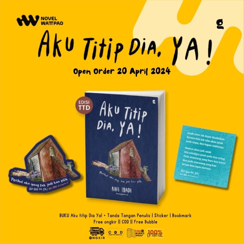 Jual Aku Titip Dia Ya + Rafi Ibadi Gradien Mediatama Novelwattpad ...
