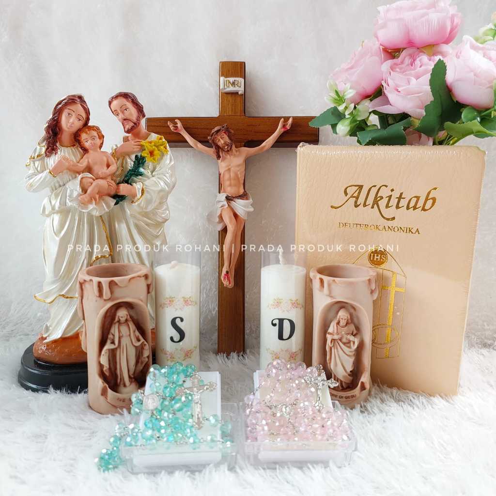 Jual SET HANTARAN PERNIKAHAN KELUARGA KUDUS BERDIRI SALIB DUDUK KAYU ...