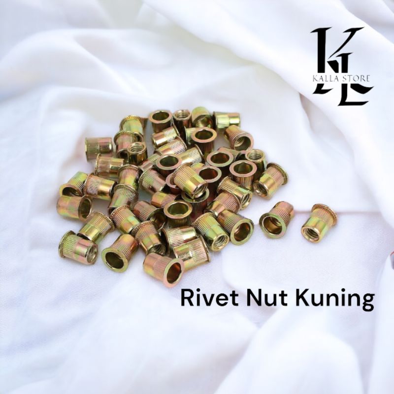 Jual Mur Rivet nut M6 kuning isi 20pcs / Mur / Baut mur / Baut | Shopee ...
