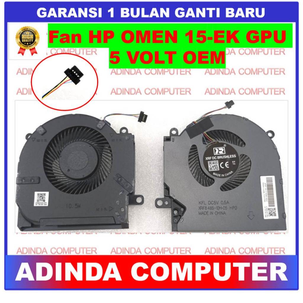 Jual Fan HP Omen 15-EK 15-EN 15-EK0005LA L98737-001 5 Volt GPU OEM ...