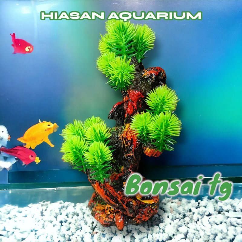 Jual Hiasan Dekorasi Ornamen Aksesoris Aquarium Aquarium Bonsai tg | Shopee Indonesia