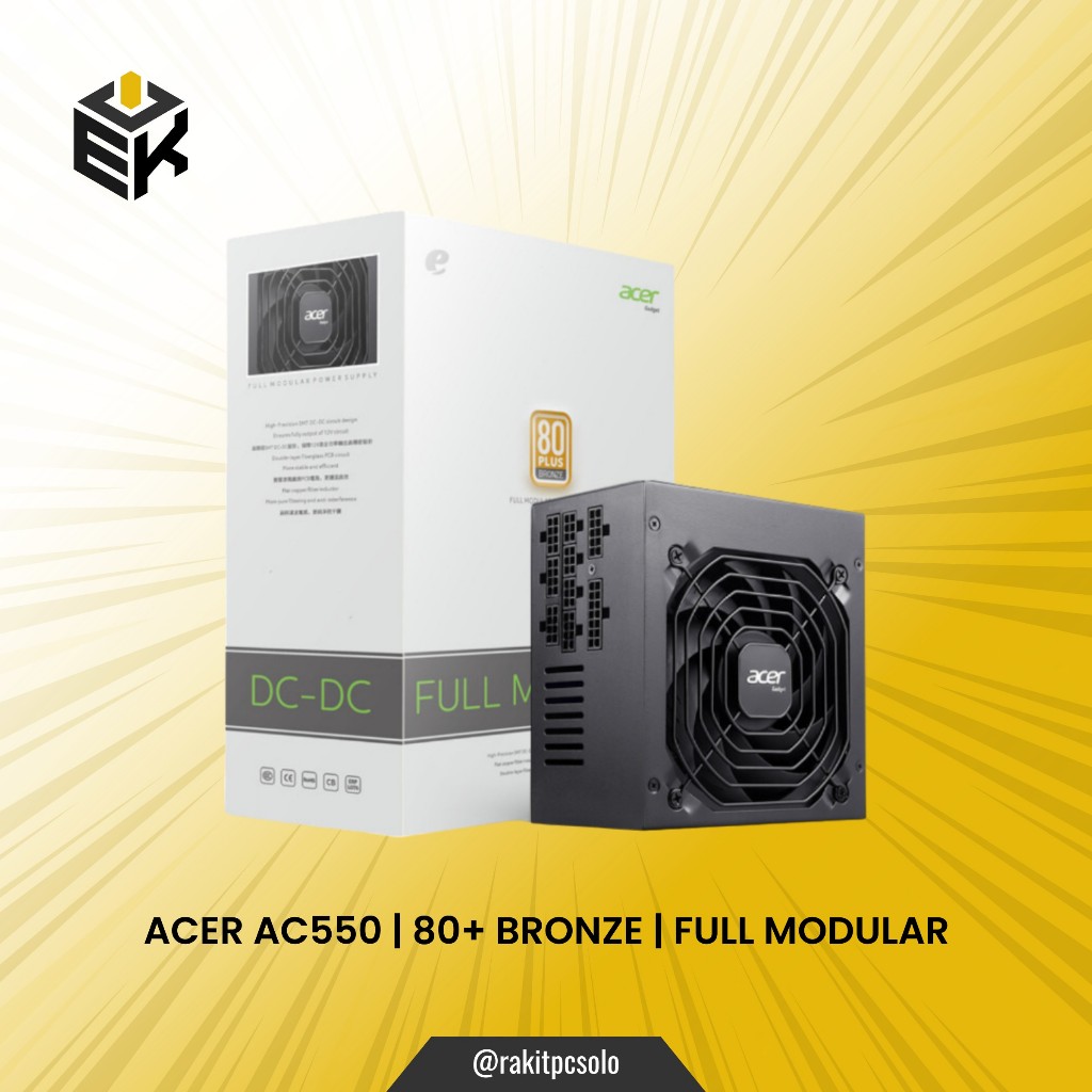 Jual Power Supply ACER 550W 80+ BRONZE FULL MODULAR ACER AC550 550WATT ...
