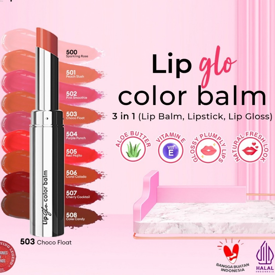 Jual Red A Red-A Lip Glo Color Balm Viral 500 501 502 503 504 505 506 507 508 (ada 8 varian ...