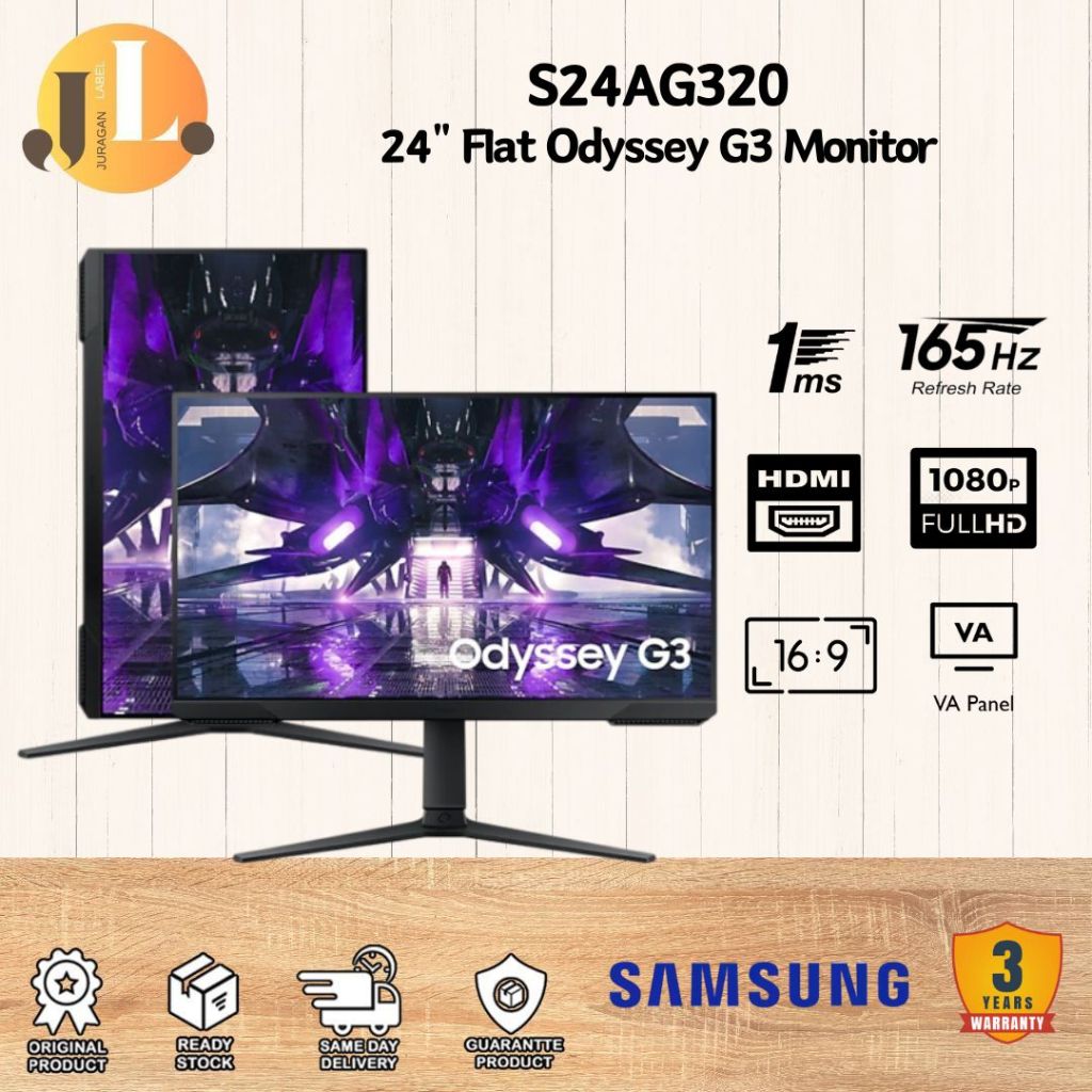 Jual Samsung Odyssey G3 24" Inch S24AG320 FHD HDMI Monitor Gaming 165Hz ...