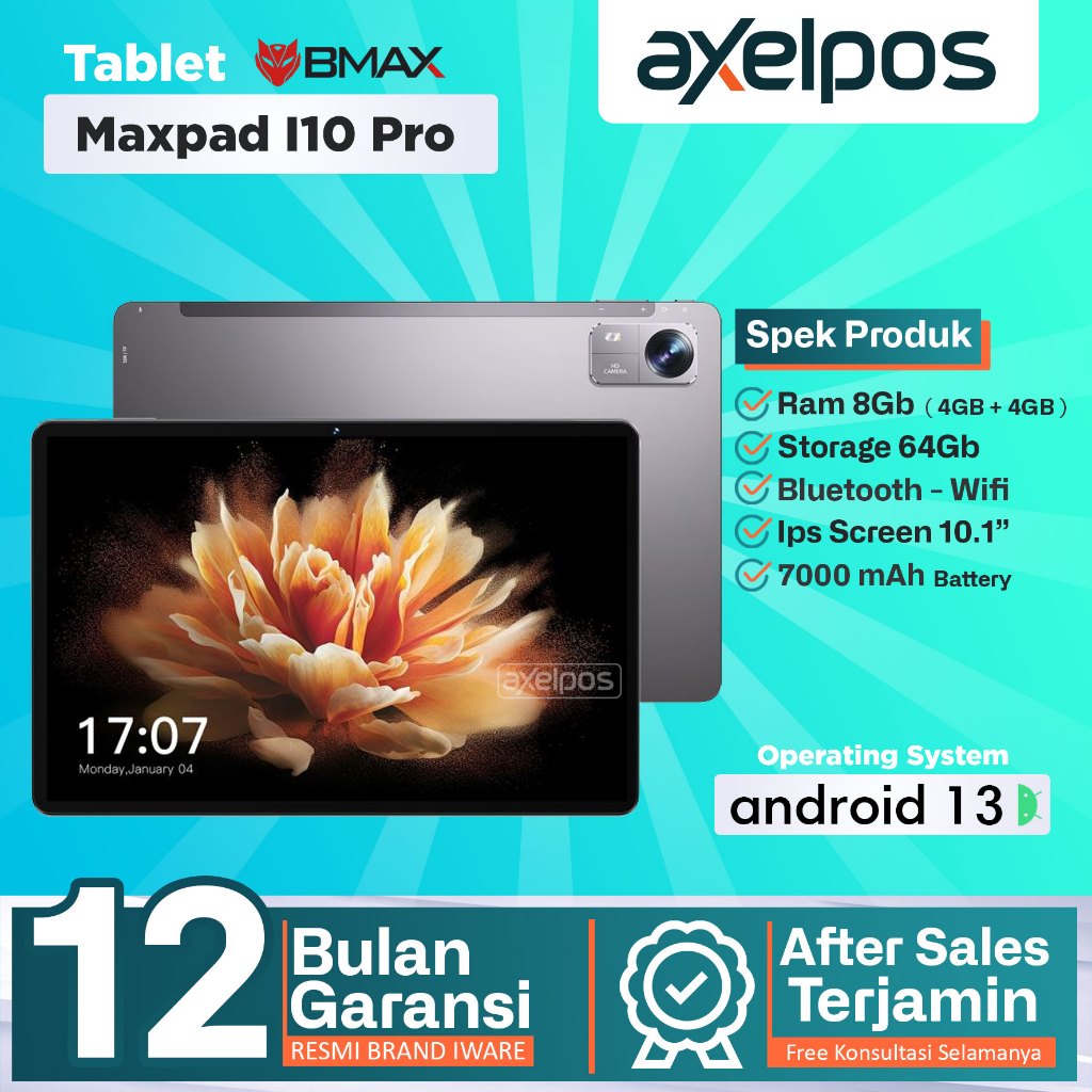 Jual Axelpos Bmax Maxpad I10 Pro 10.1" HD IPS 8GB/128GB Tablet Android 13 | Shopee Indonesia