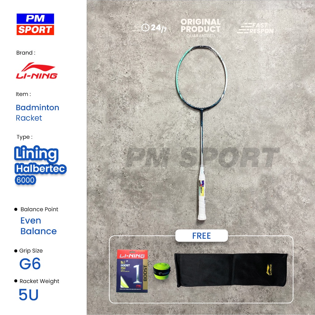 Jual RAKET BADMINTON / BULUTANGKIS LINING HALBERTEC 6000 ORIGINAL ...