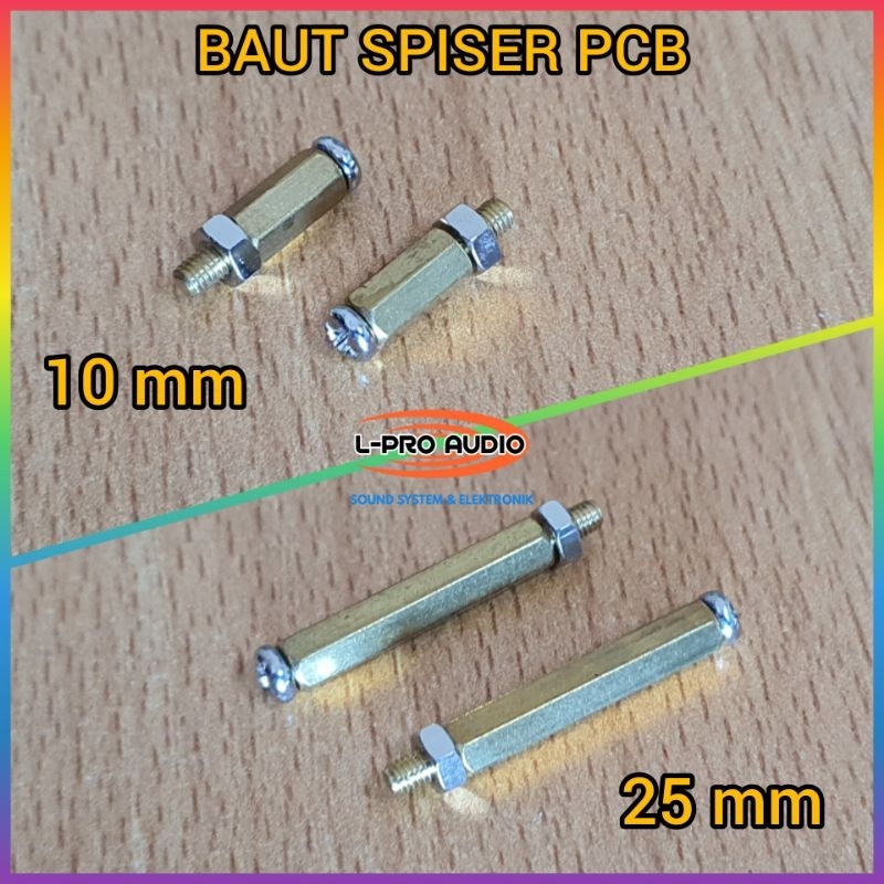 Jual Baut Spiser dudukan PCB besi panjang 10mm dan 25mm | Shopee Indonesia