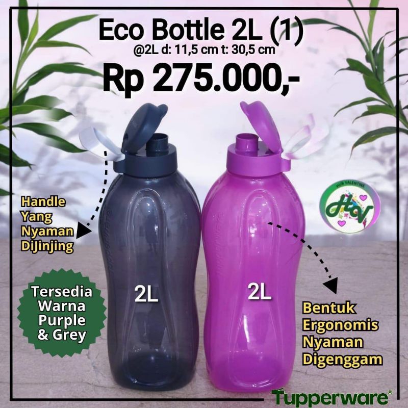 Jual ECO BOTTLE 2 liter / botol minum tupperware 2l | Shopee Indonesia