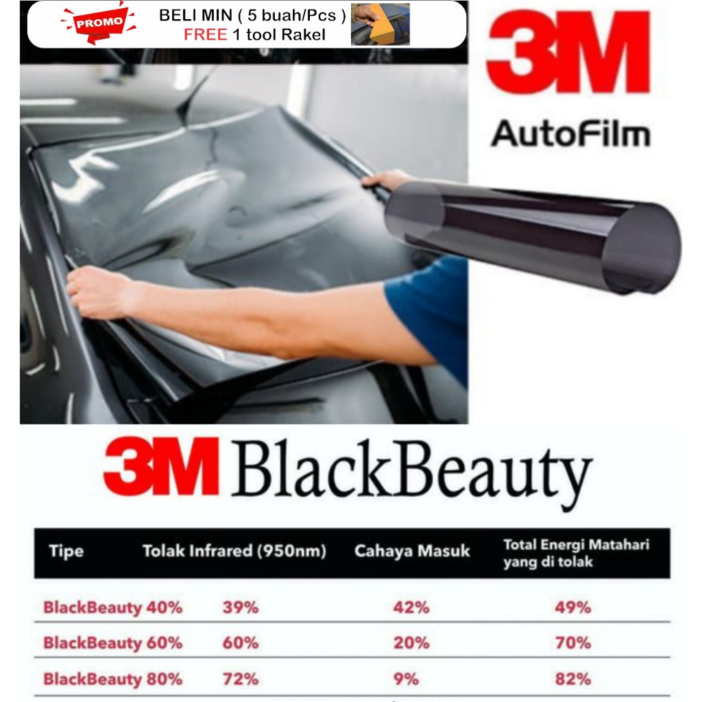 Jual Kaca film 3M Blackbeauty 80%/Kaca film 3M peredam panas/Kaca film 3M tolak panas sinar (UV ...