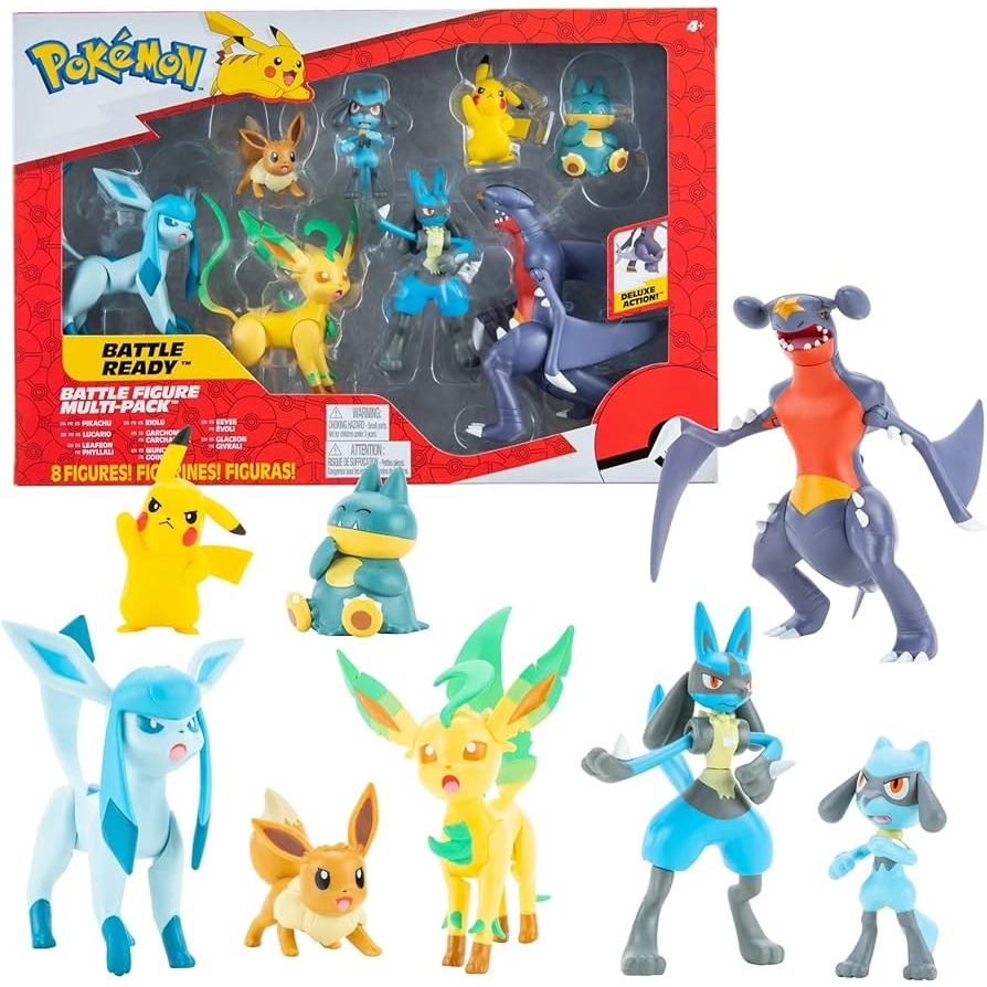 Jual WCT Pokemon 8 Battle Figures Set : Eevee, Lucario, Riolu, Munchlax ...